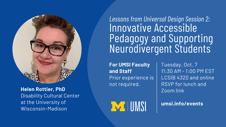 Lessons from Universal Design Session 2: Innovative Accessible Pedagogy and Supporting ...